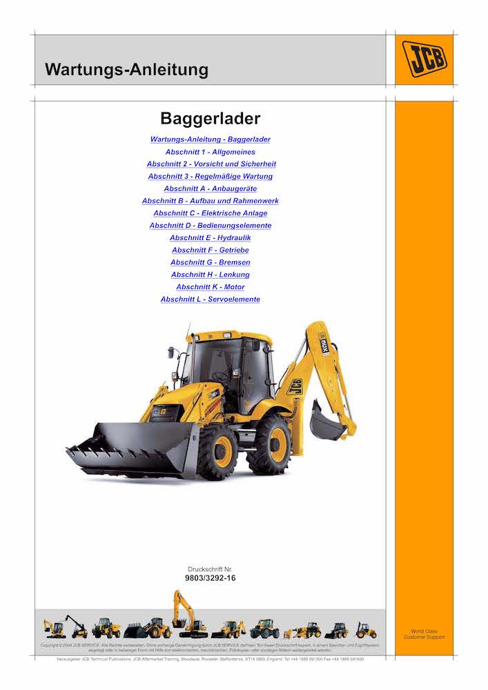 JCB 3C, 3CX, 4CX, 214e S.N. 0960000-2274521 backhoe loader pdf service ...