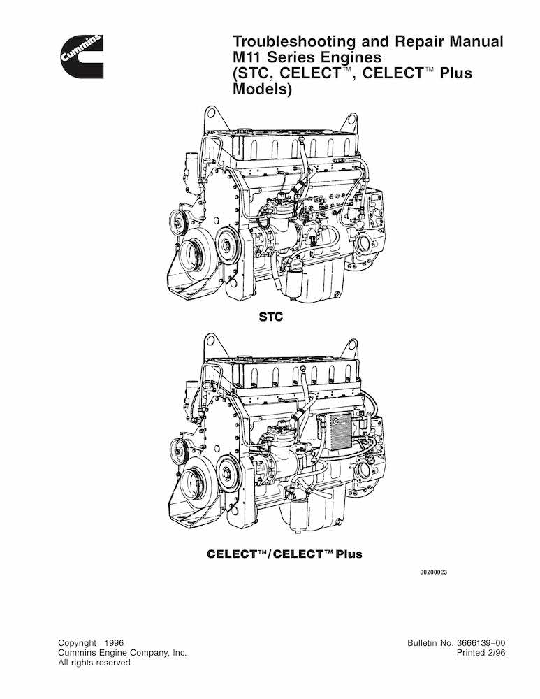 Cummins M11 Series engine pdf troubleshooting and repair manual