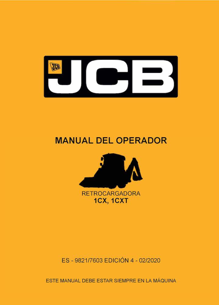 JCB 1CX, 1CXT backhoe loader pdf operator's manual ES