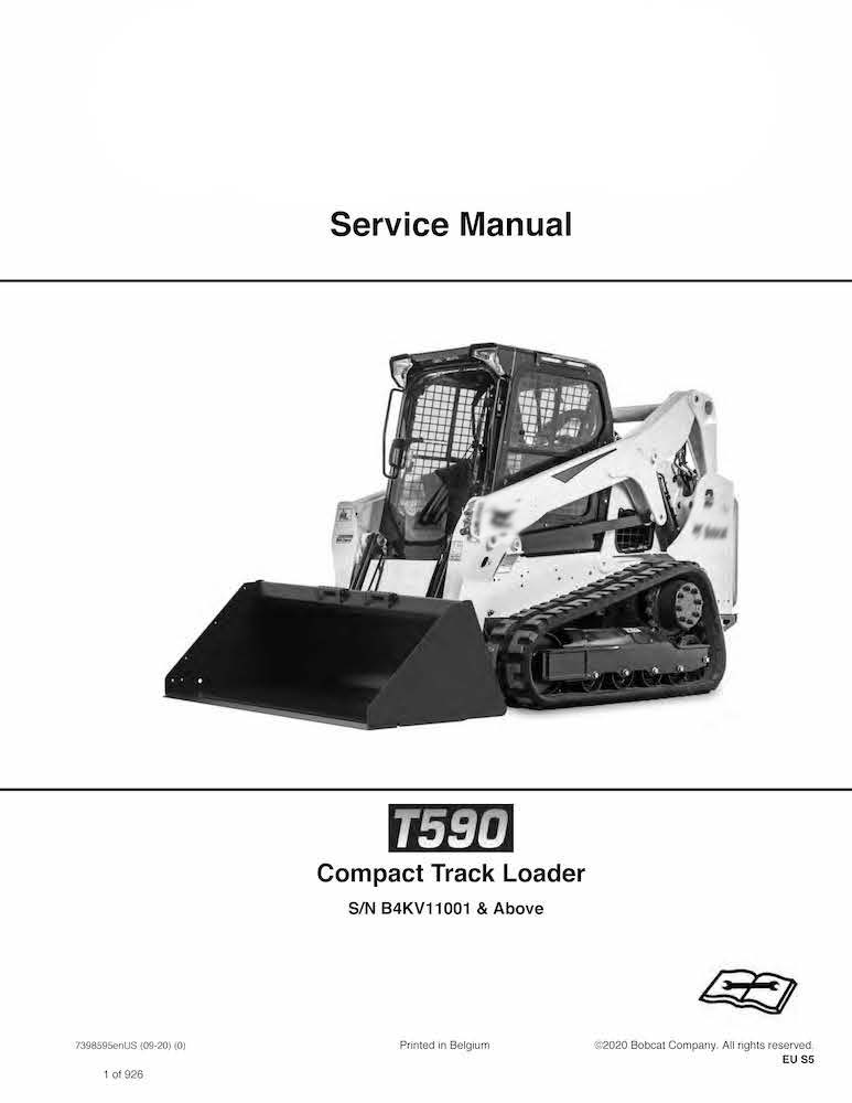 Manual de servicio en pdf del cargador compacto de orugas Bobcat T590