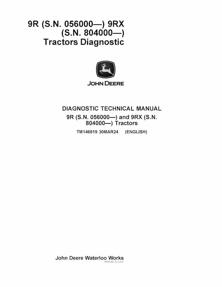 John Deere 9R (S.N. 056000—) 9RX (S.N. 804000—) Tractors tractor pdf ...