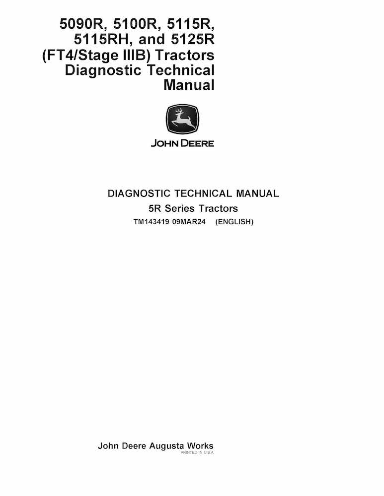 Manual técnico de diagnóstico em PDF dos tratores John Deere 5090R, 5100R, 5115R, 5115RH e 5125R ...