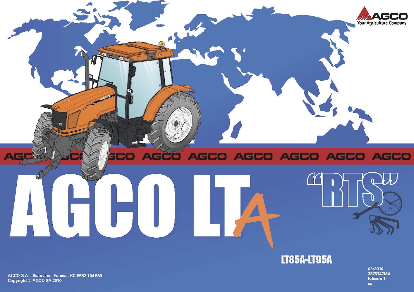 Horario de reparación del tractor AGCO LT85A, LT95A (PDF)