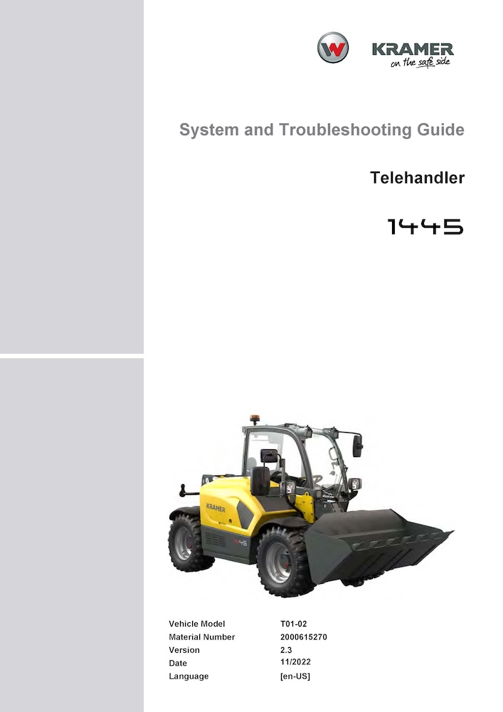 Wacker Neuson Kramer 1445 telescopic handler pdf system and ...