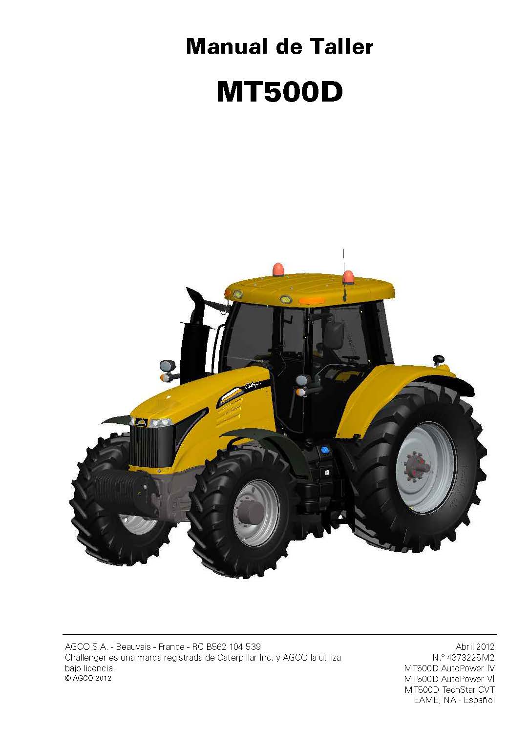 Challenger MT515D, MT525D, MT535D, MT545D, MT555D, MT565D, MT575D ...