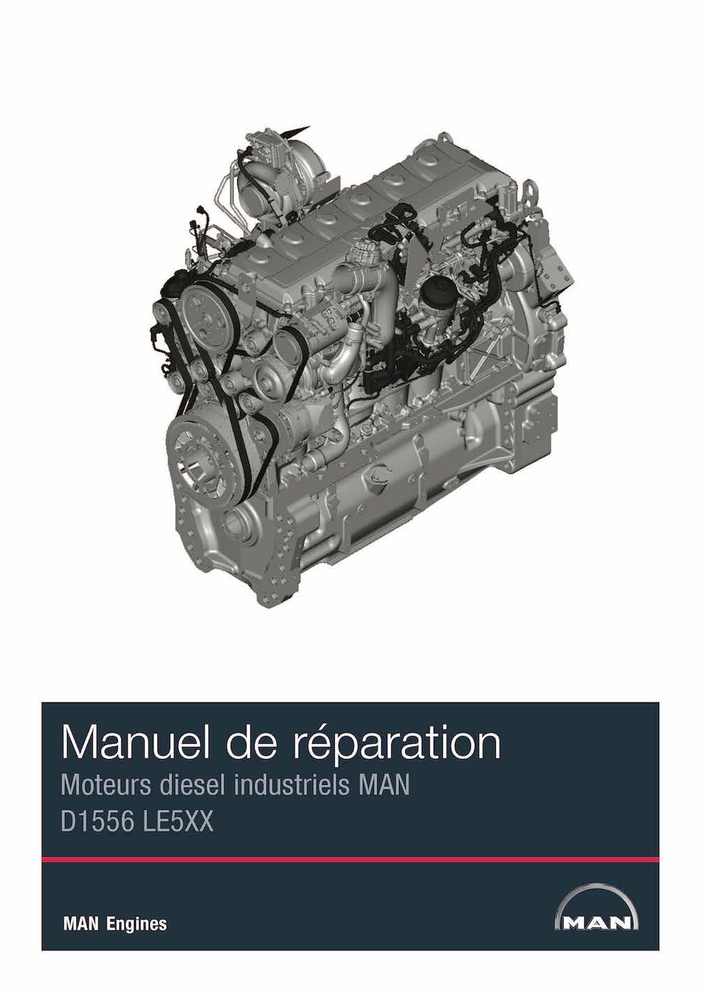 MAN D1556 LE5XX Industrial Diesel engine pdf workshop service manual FR