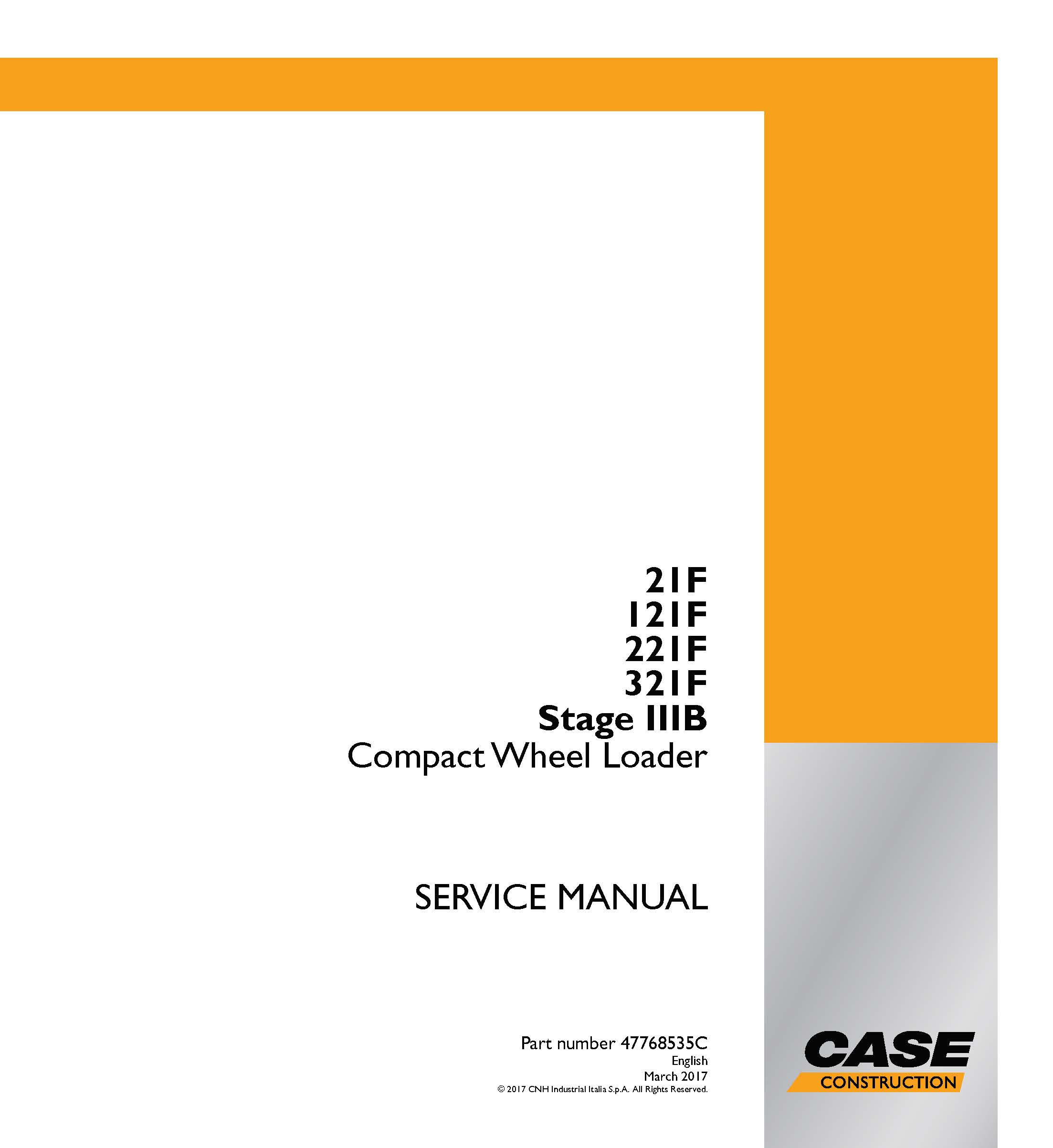 Case 21F, 121F, 221F, 321F Stage IIIB compact wheel loader pdf service ...