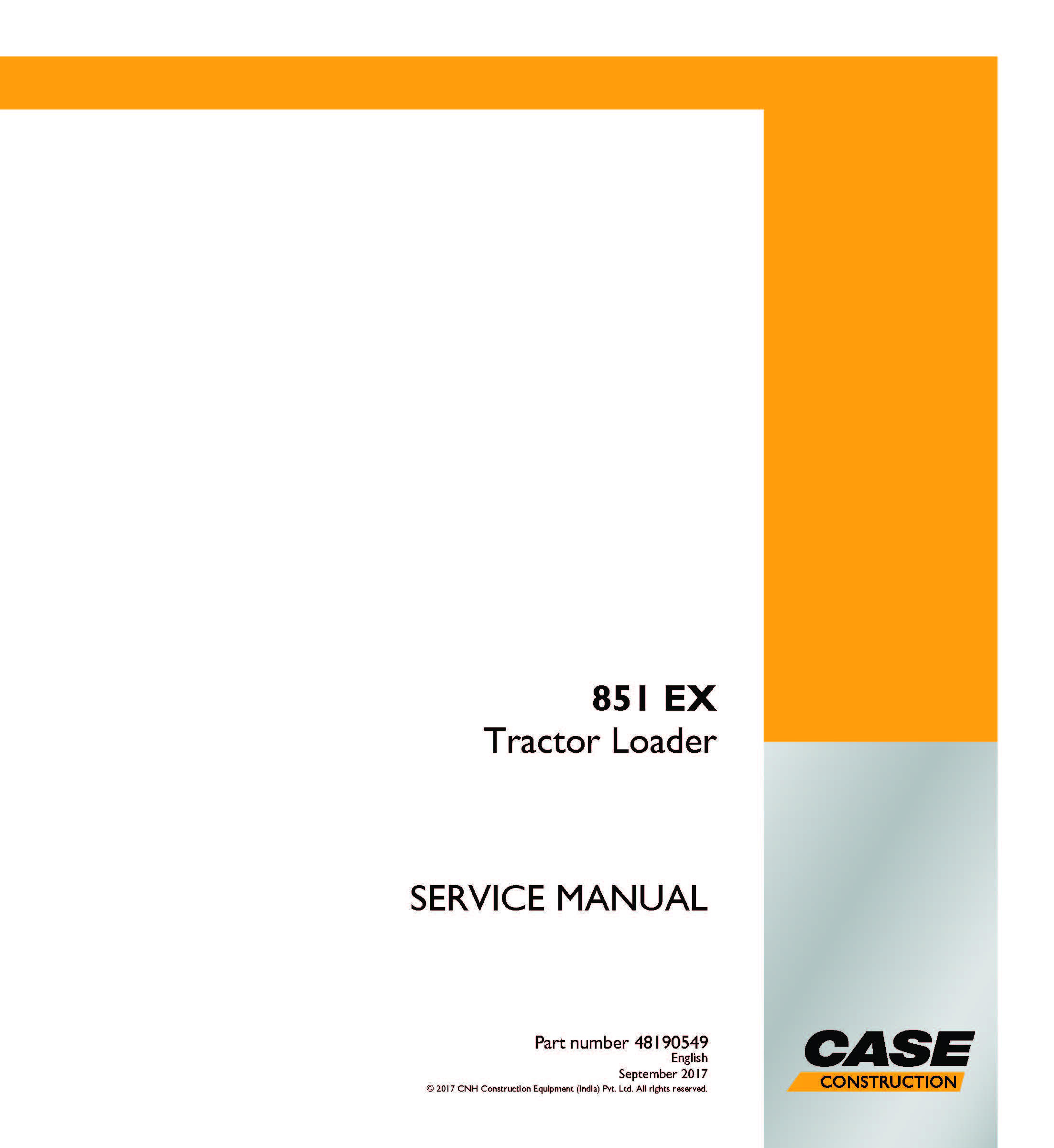 Case 851 EX tractor loader manual de servicio pdf