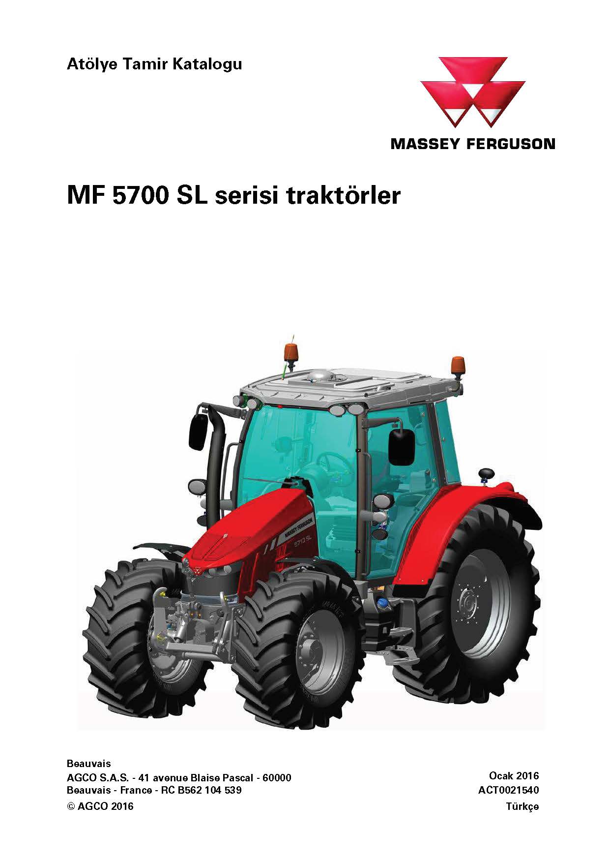 Massey Ferguson 5710 SL, 5711 SL, 5712 SL, 5713 SL tractor pdf workshop service manual TR