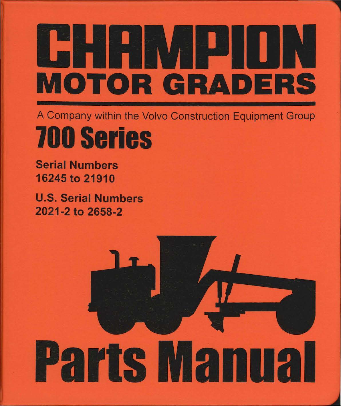 Champion 710, 720, 730, 740, 750, 780 / A grader pdf manual de piezas