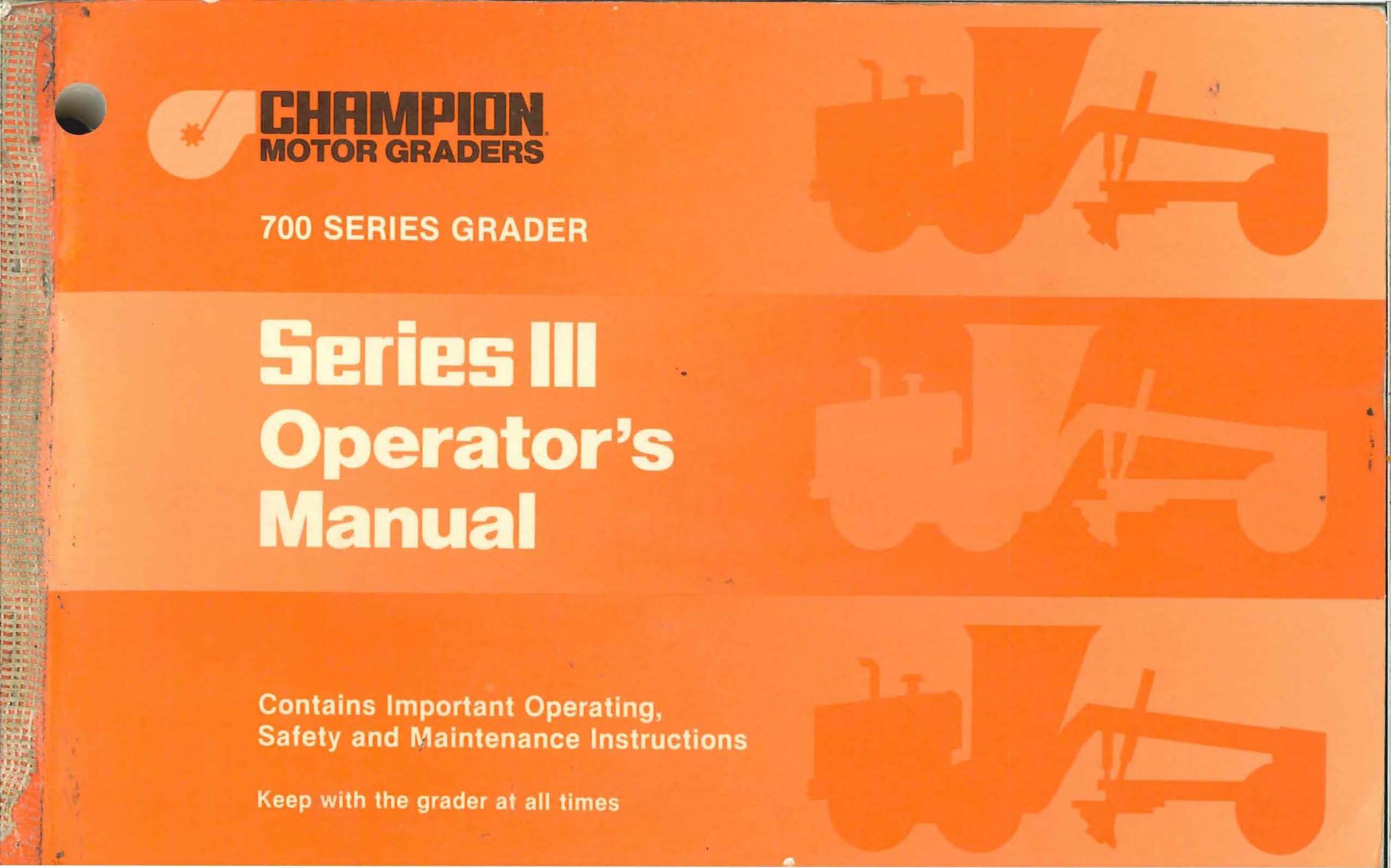 Champion 710, 720, 730, 740, 750, 780 / A grader pdf operator's manual