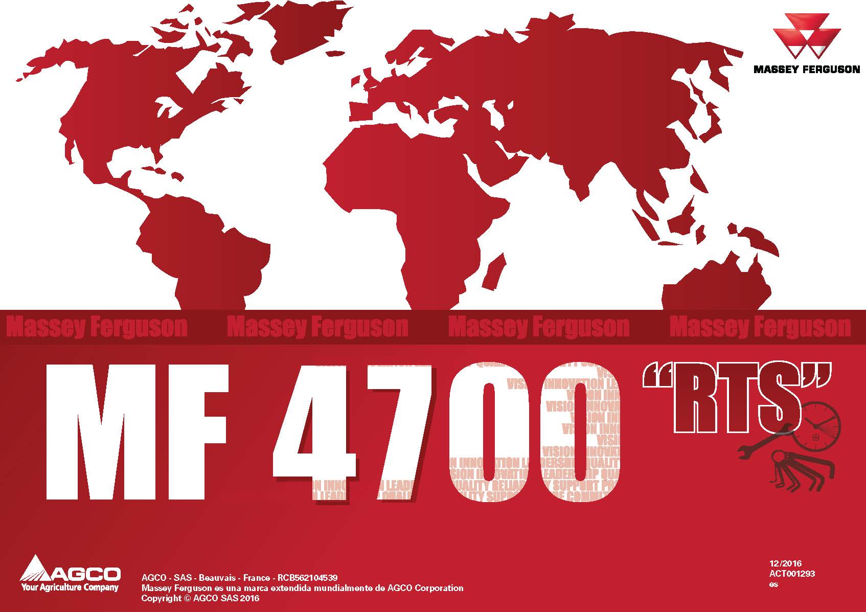 Tractores Massey Ferguson 4707, 4708, 4709, 4710 programa de tiempo de ...