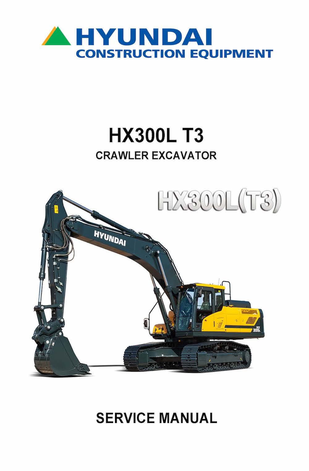 Hyundai HX300 L T3 crawler excavator pdf service manual