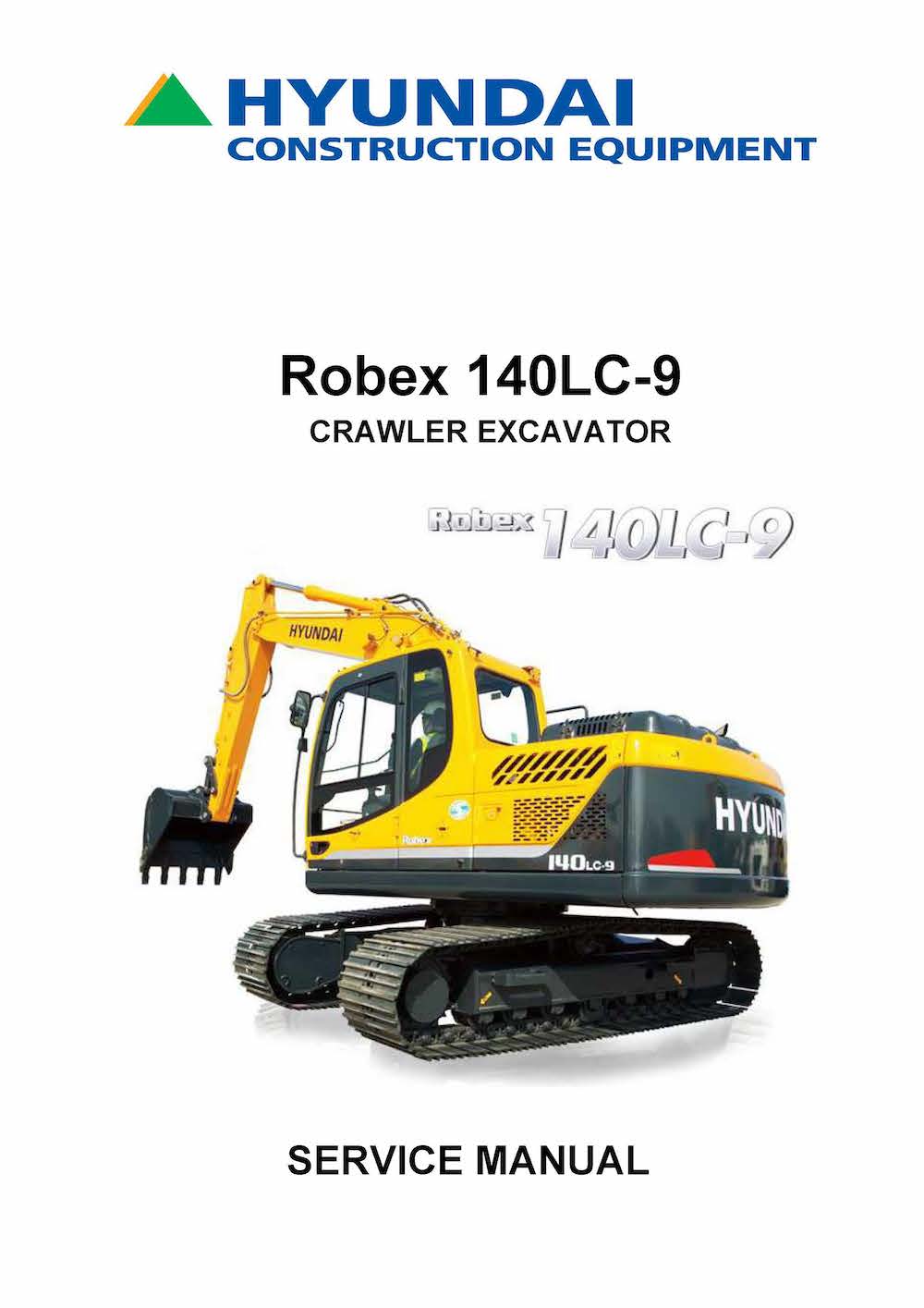 Hyundai R140LC-9 crawler excavator pdf service manual