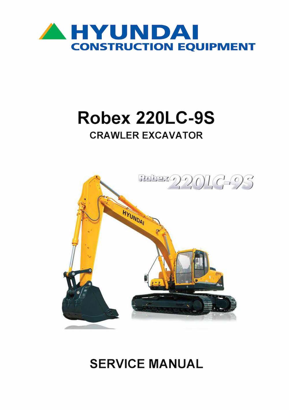 Hyundai R220LC-9S crawler excavator pdf service manual
