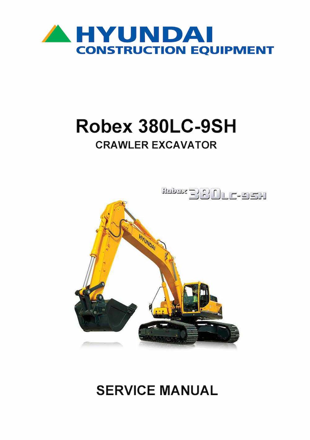 Hyundai R380LC-9SH excavadora de cadenas pdf manual de servicio