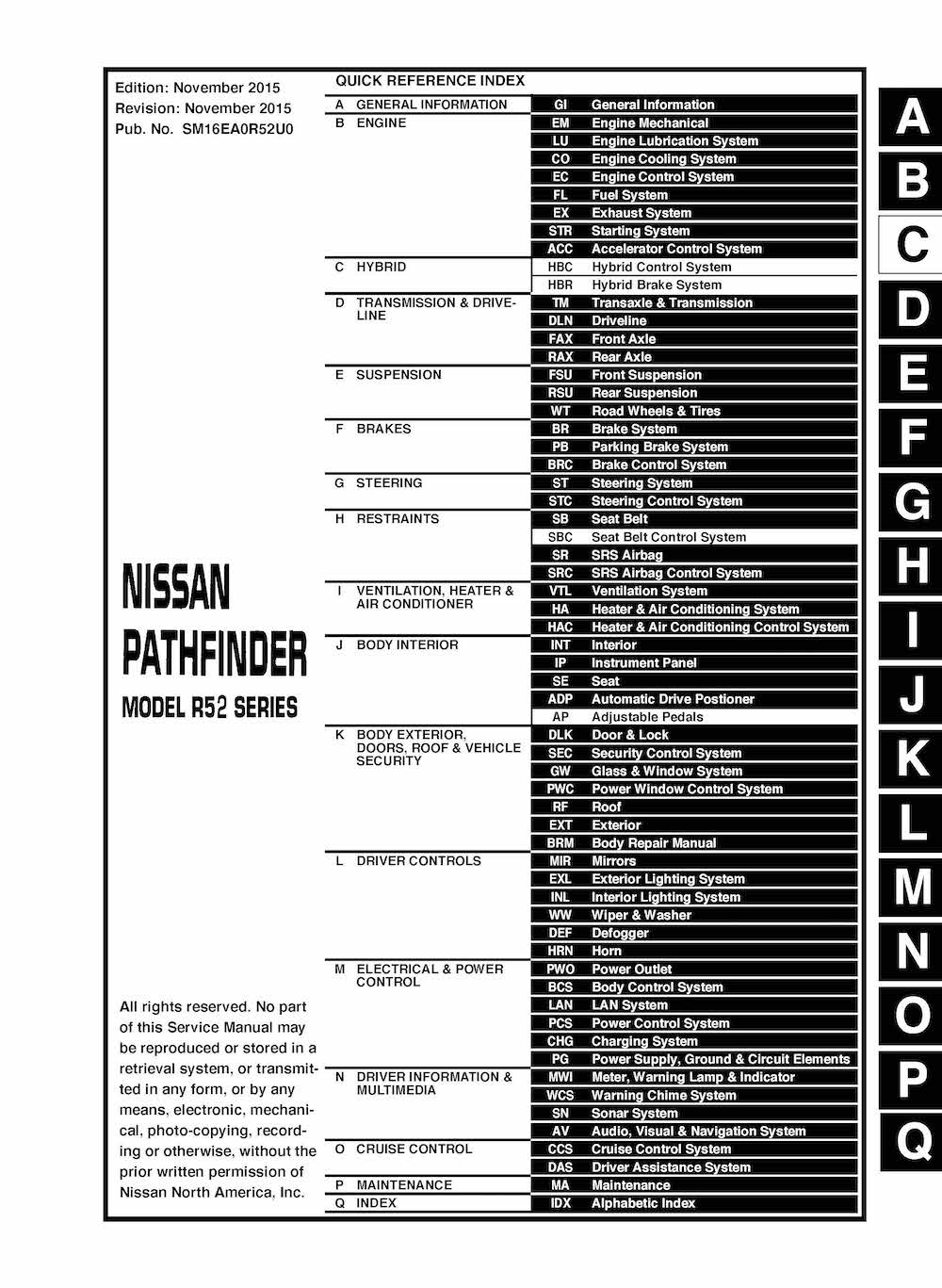 nissan pathfinder r52 pdf manual de servicio