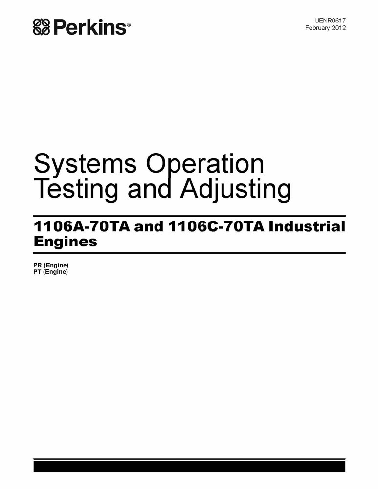 Manuel des systèmes techniques des moteurs Perkins 1106A-70TA et 1106C-70TA