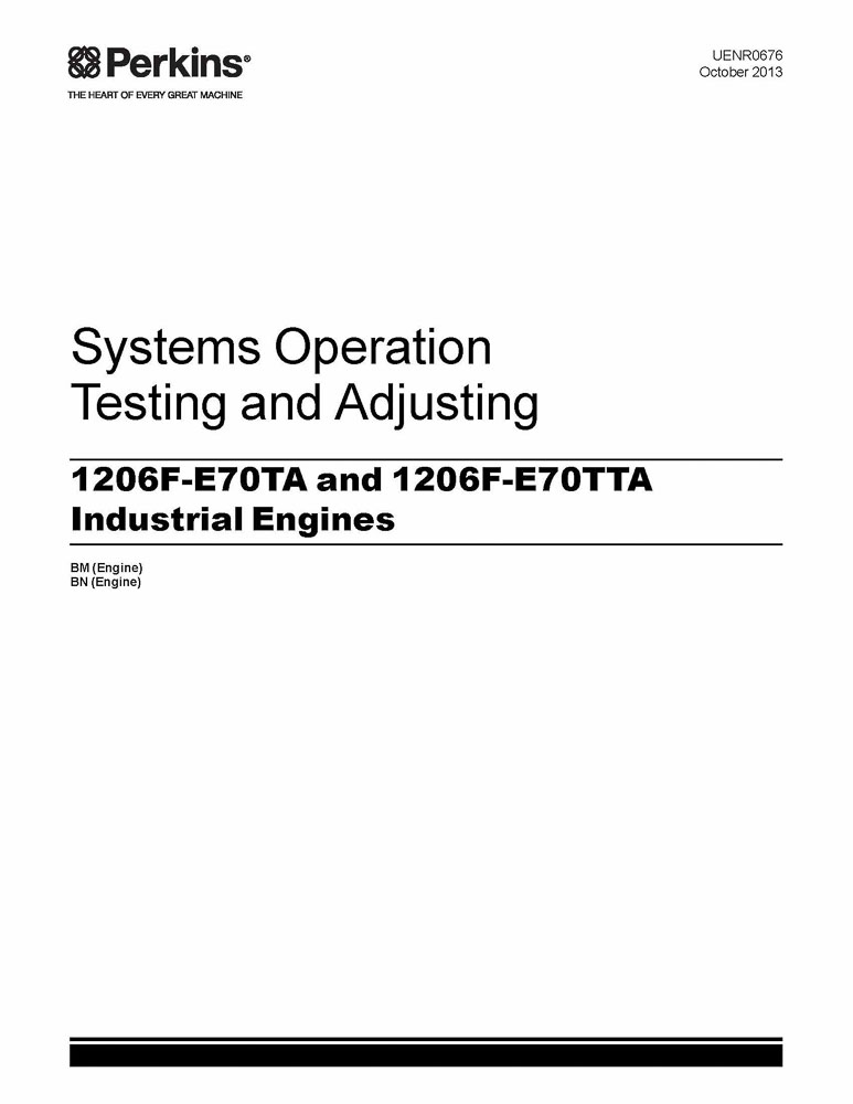 Manual de sistemas técnicos del motor Perkins 1206F-E70TA y 1206F-E70TTA