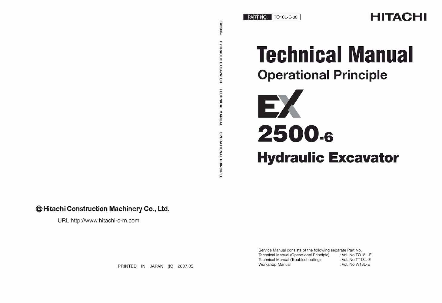 Hitachi EX 2500-6 hydraulic excavator pdf operational principle ...