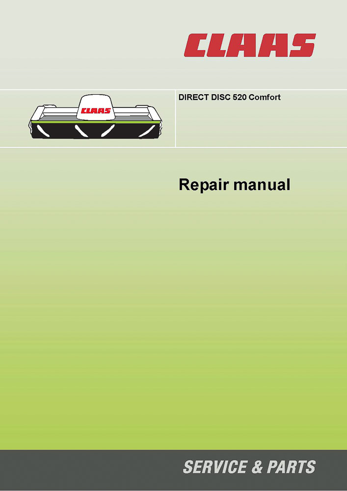 Manual de reparación de la cosechadora de forraje CLAAS DIRECT DISC 520 ...