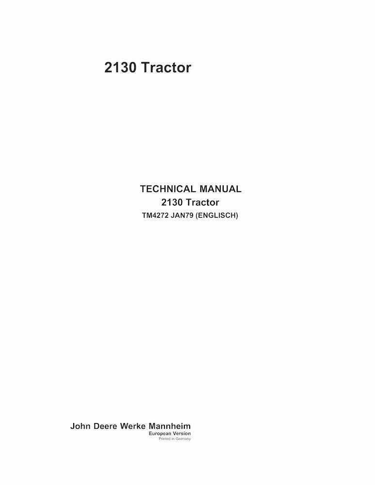 Manual técnico do trator John Deere 2130 pdf - tudo incluído