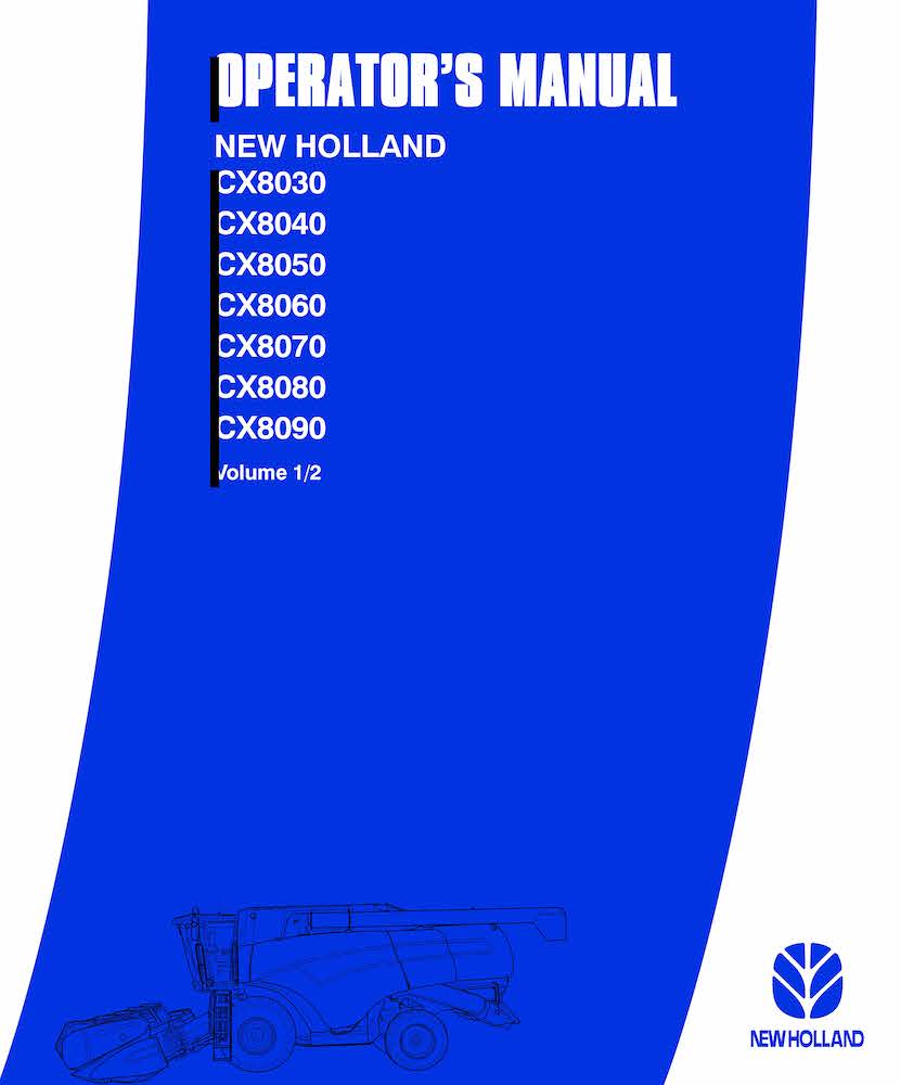 New Holland CX8030, CX8040, CX8050, CX8060, CX8070, CX8080, CX8090 ...