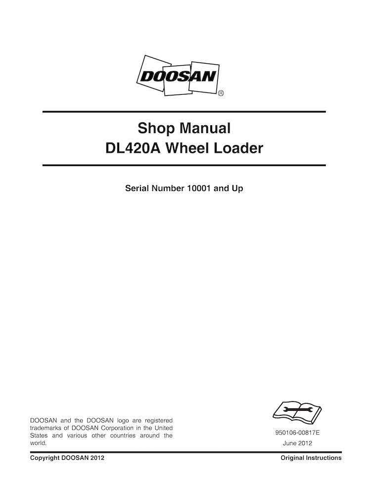 Doosan DL420A wheel loader shop manual