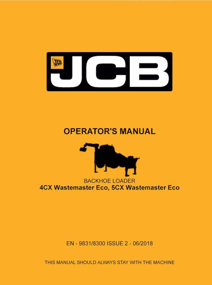 Manual del operador en pdf de la retroexcavadora JCB 4CX, 5CX ...
