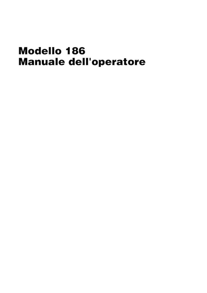 Massey Ferguson 186 baler pdf operator's manual IT