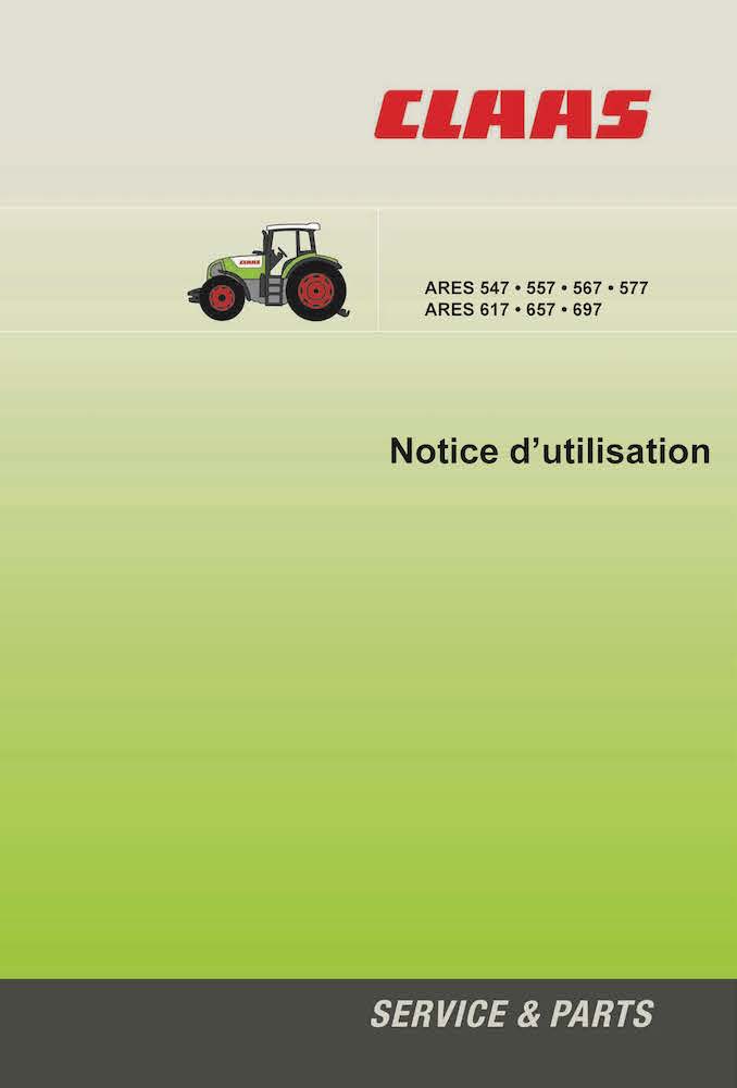 Claas ARES 547, 557, 567, 577, 617, 657, 697 tracteur pdf manuel d ...