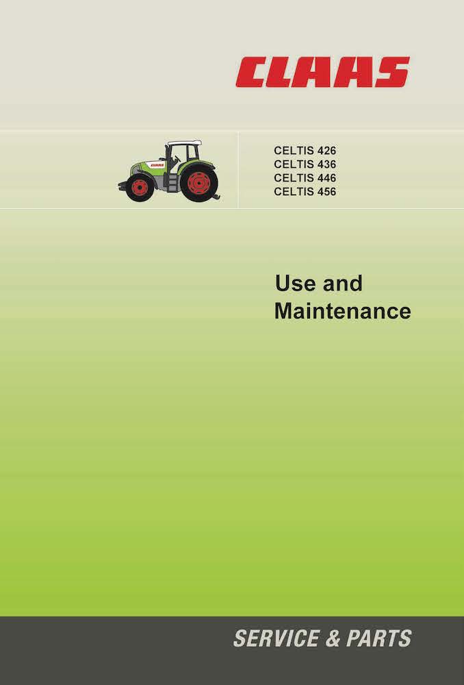 Manual de operação e manutenção do trator Claas CELTIS 426, 436, 446 ... Manual de operação e manutenção do trator Claas CELTIS 426, 436, 446 ...