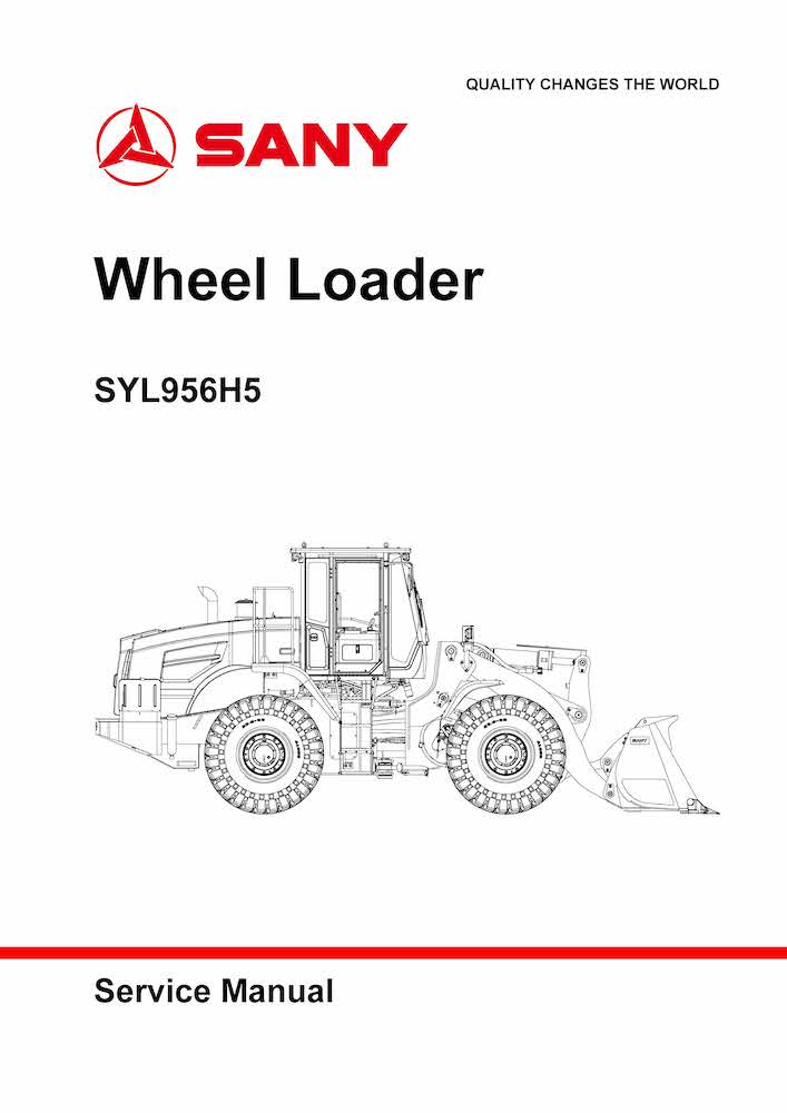 Sany SYL956H5 wheel loader pdf service manual