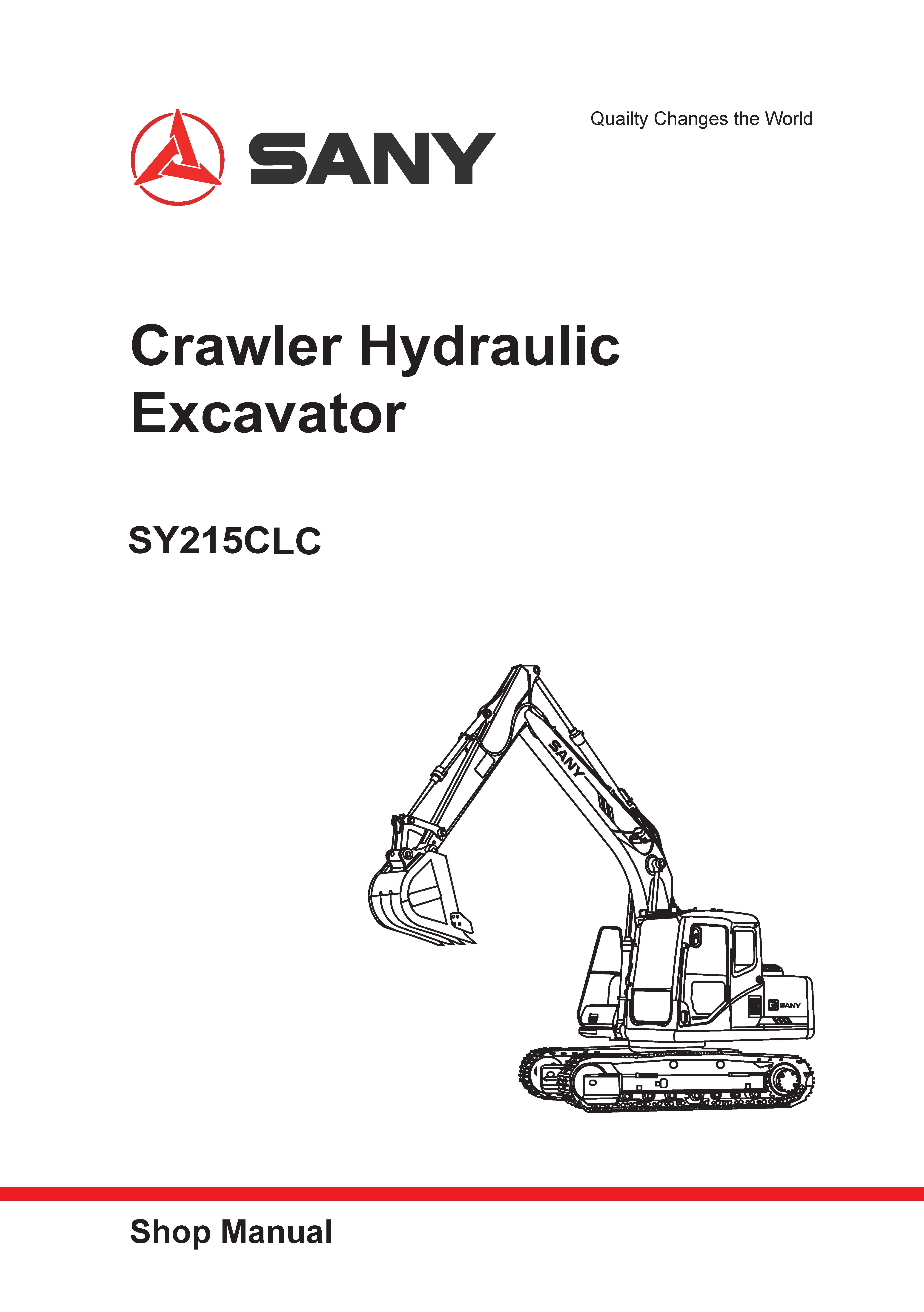 Sany SY215C LC excavator pdf shop manual