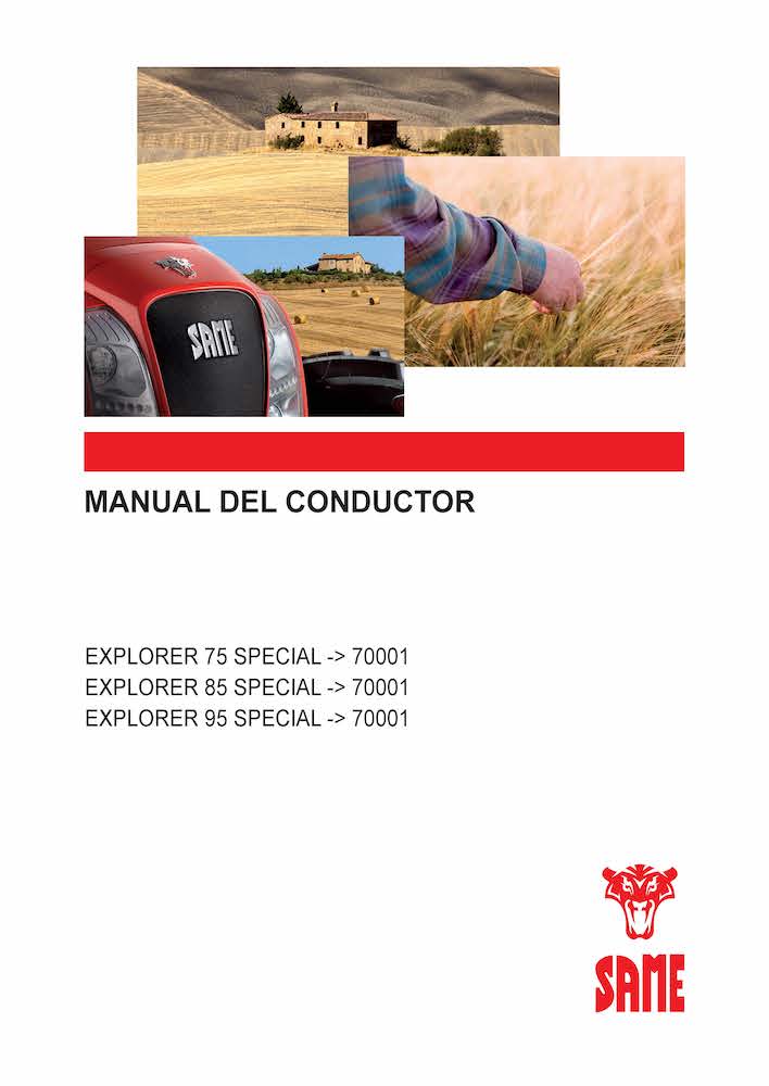 SAME EXPLORER 75, 85, 95 SPECIAL tractor pdf operation and maintenance manual ES