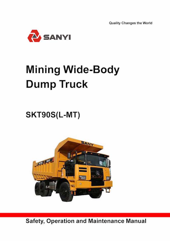 Sany SKT90S dump truck pdf operation and maintenance manual