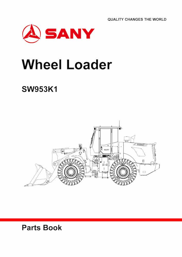 Sany SW953K1 wheel loader pdf parts catalog
