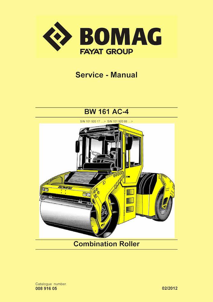 Manual de serviço em pdf do rolo BOMAG BW161 AC-4