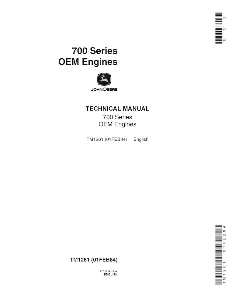 John Deere 700 Series OEM Engines engine pdf technical manual