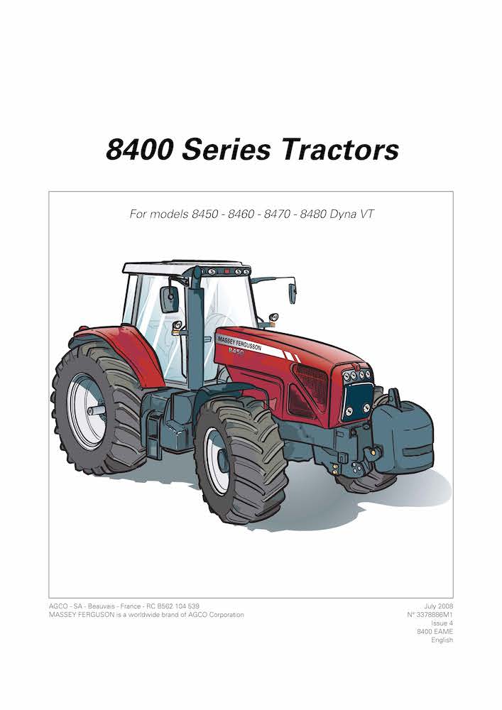 Massey Ferguson 8450, 8460, 8470, 8480 Tier 3DYNA-VT manual del ...