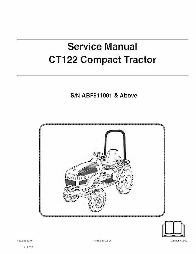 Bobcat CT122 compact tractor pdf manual de servicio