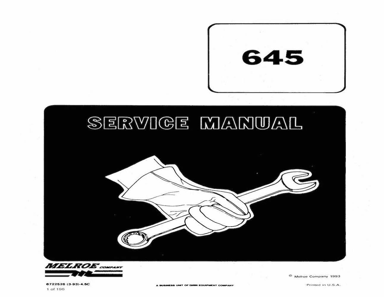 Bobcat 645 skid steer loader pdf service manual